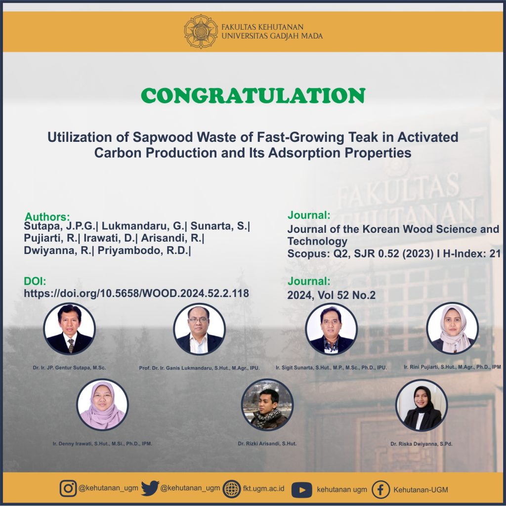 Publication: Utilization of Sapwood Waste of Fast-Growing Teak in ...